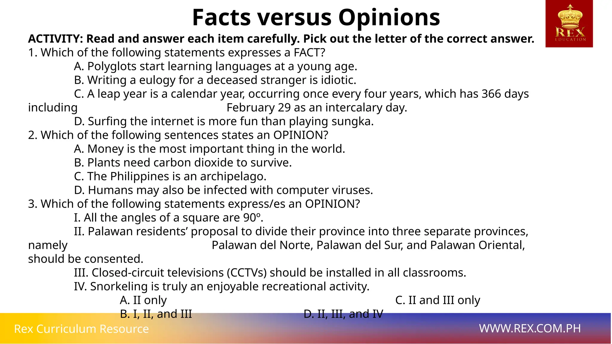 Facts+versus+Opinions.pptx English for Academic | PPTX