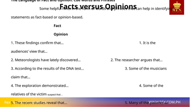 Facts+versus+Opinions.pptx English for Academic | PPT
