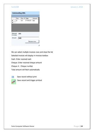 FactsVSM - Vansales Module | PDF