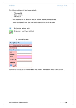 FactsVSM - Vansales Module | PDF