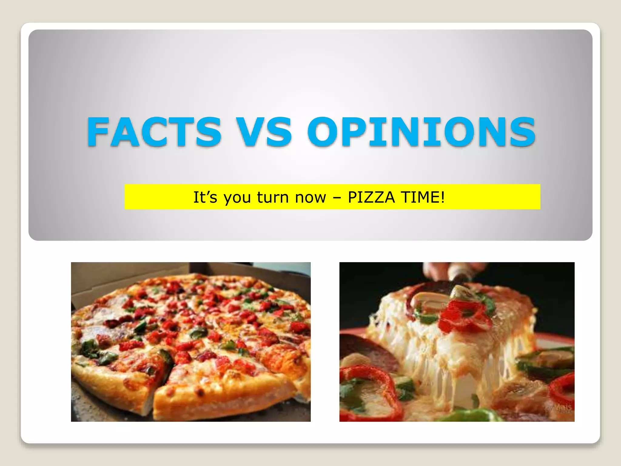 Facts vs opinions introduction | PPT
