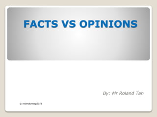 Facts vs opinions introduction | PPT