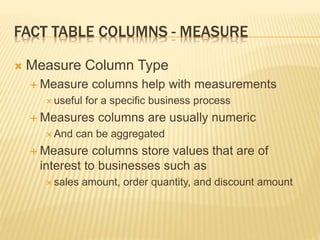 Fact table design for data ware house | PPT