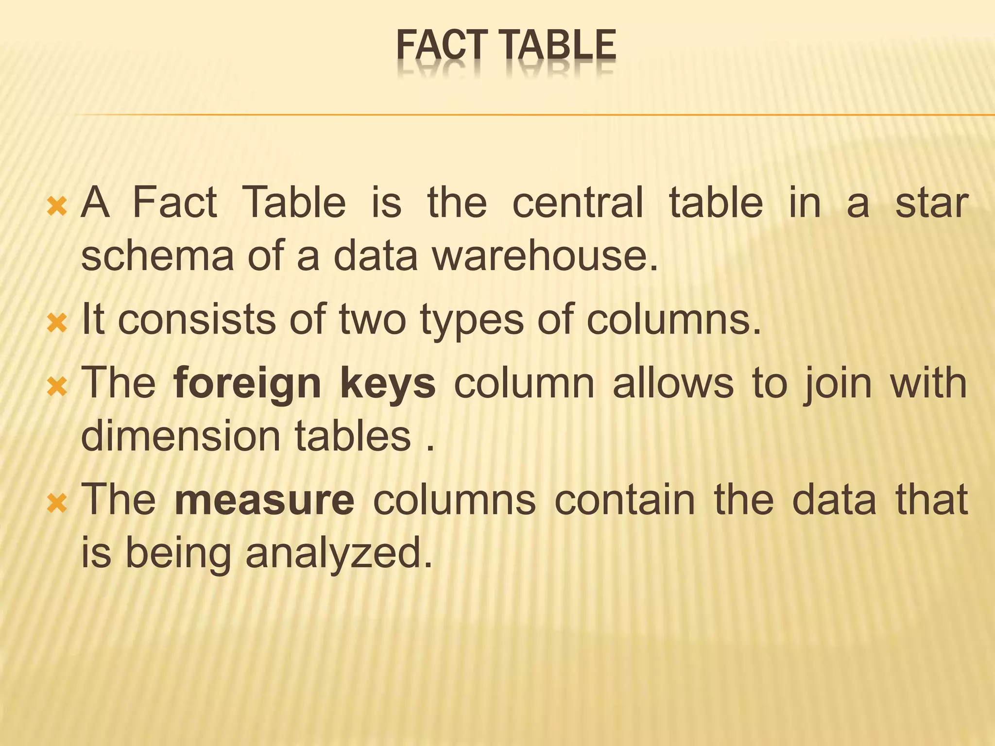 Fact table facts | PPTX