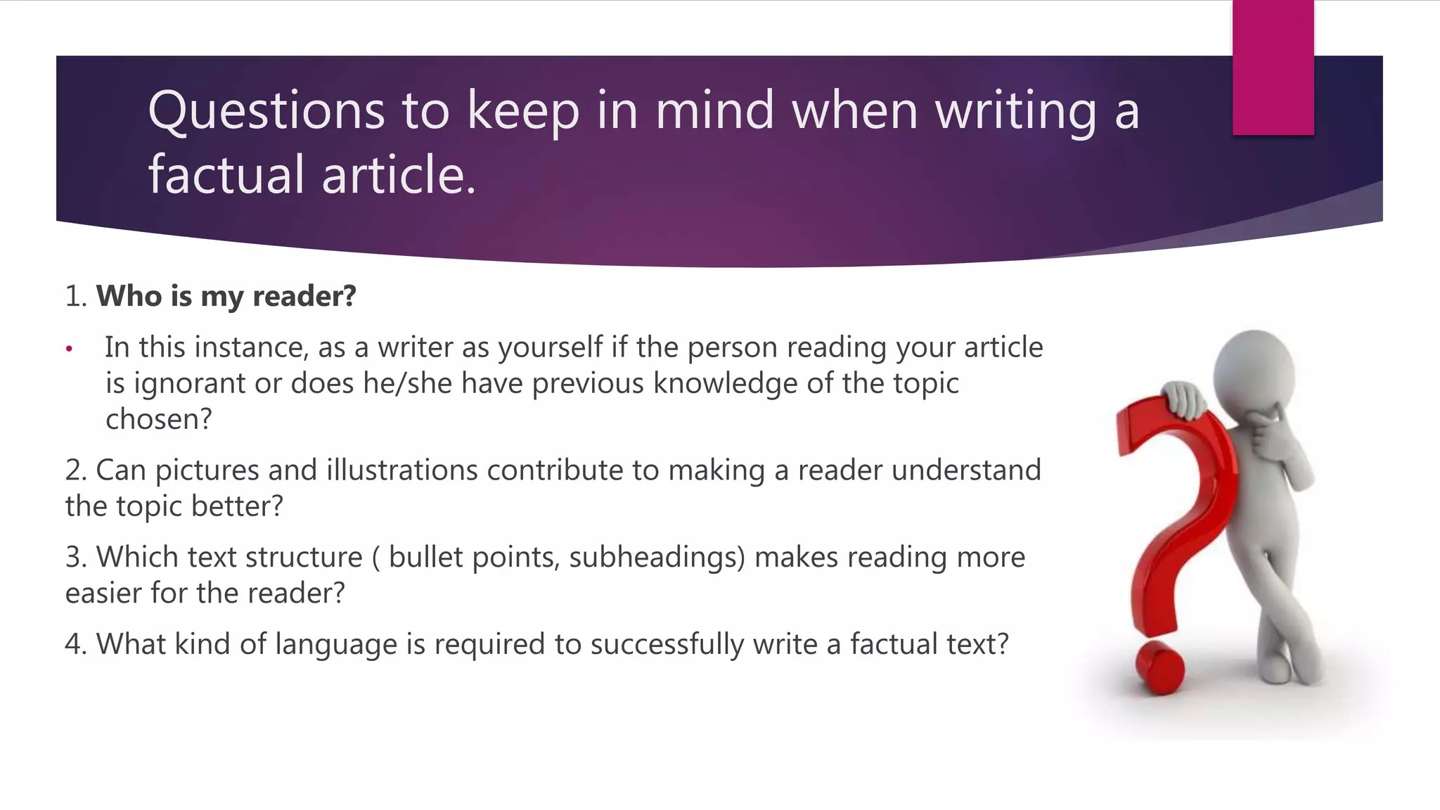 Factual writing slides | PPTX