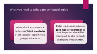 Factual writing slides | PPTX