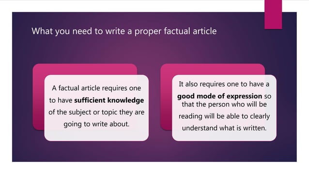 Factual writing slides | PPTX