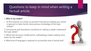 Factual writing slides | PPTX
