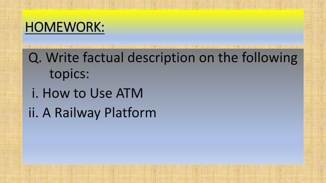 Factual description class 12 | PPTX | Home Appliances | Home & Garden