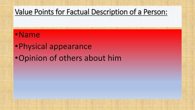 Factual description class 12 | PPTX | Home Appliances | Home & Garden