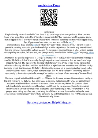 Factual Essay Example | PDF