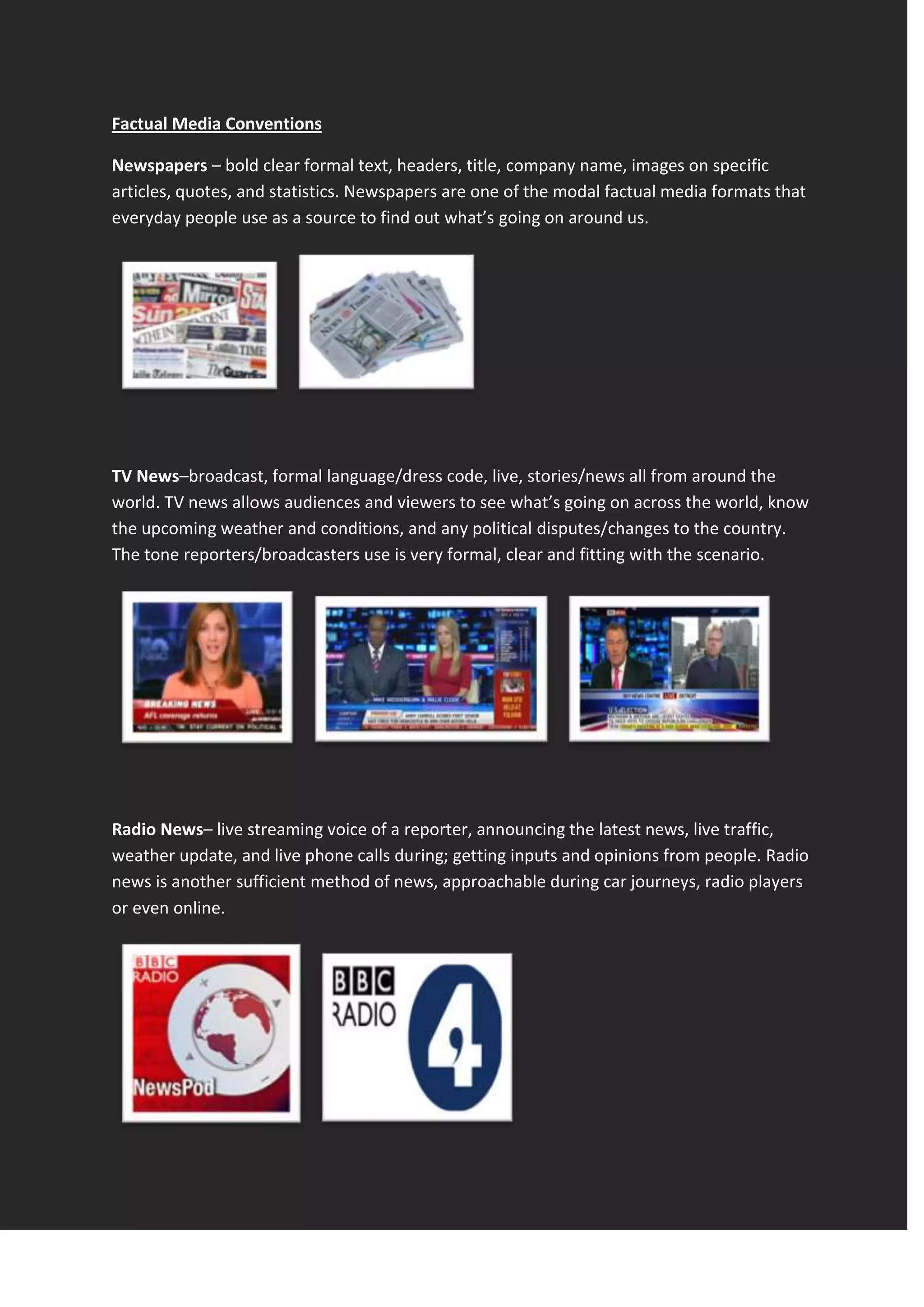 Factual media conventions | PDF