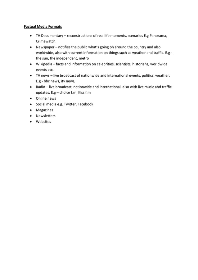 Factual media formats | PDF