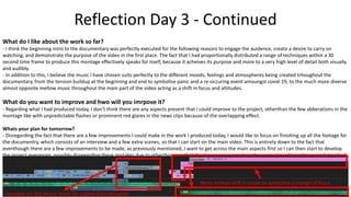 Factual production reflection | PPT