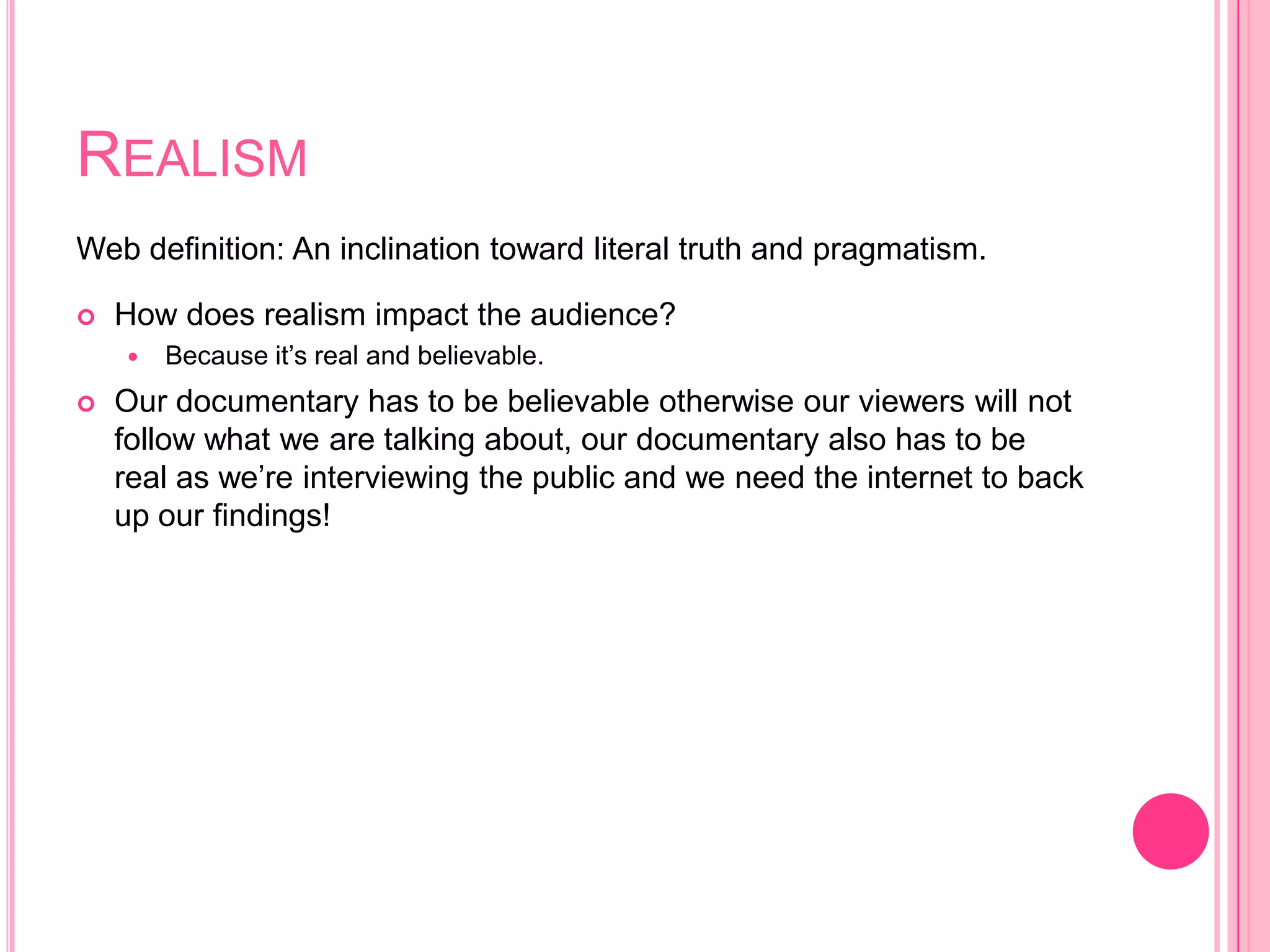 Factual programming doctumentary task 2 | PPTX