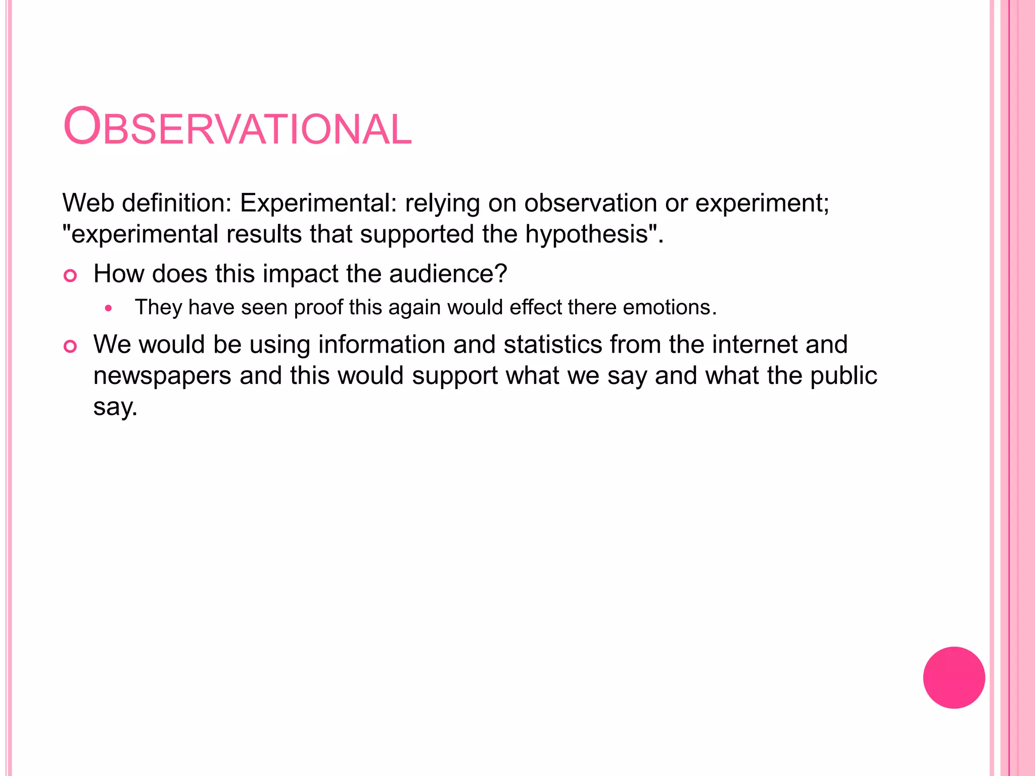 Factual programming doctumentary task 2 | PPTX