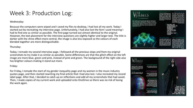Factual Project Production Log | PPT