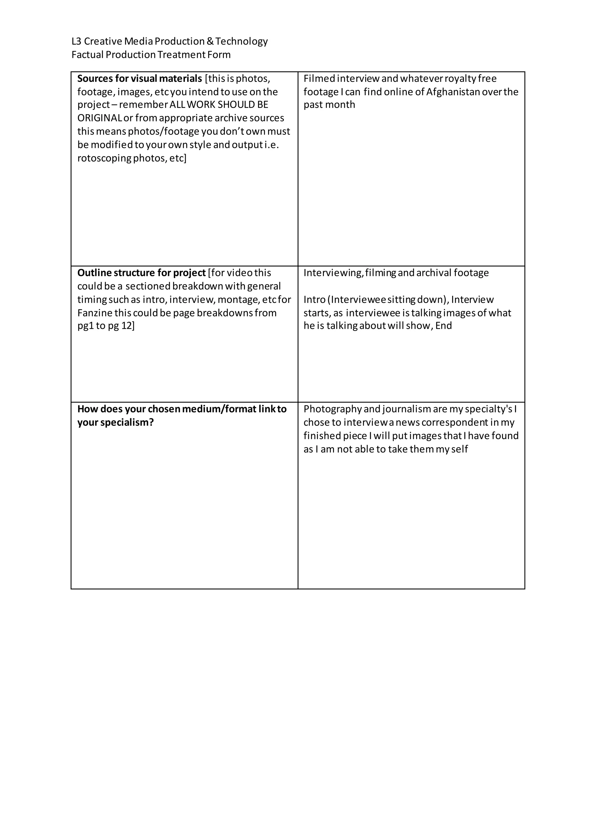Factual project treatment form 2021 copy | PDF