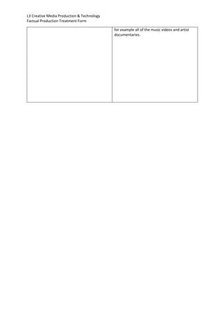 Factual Project Treatment Form 2022