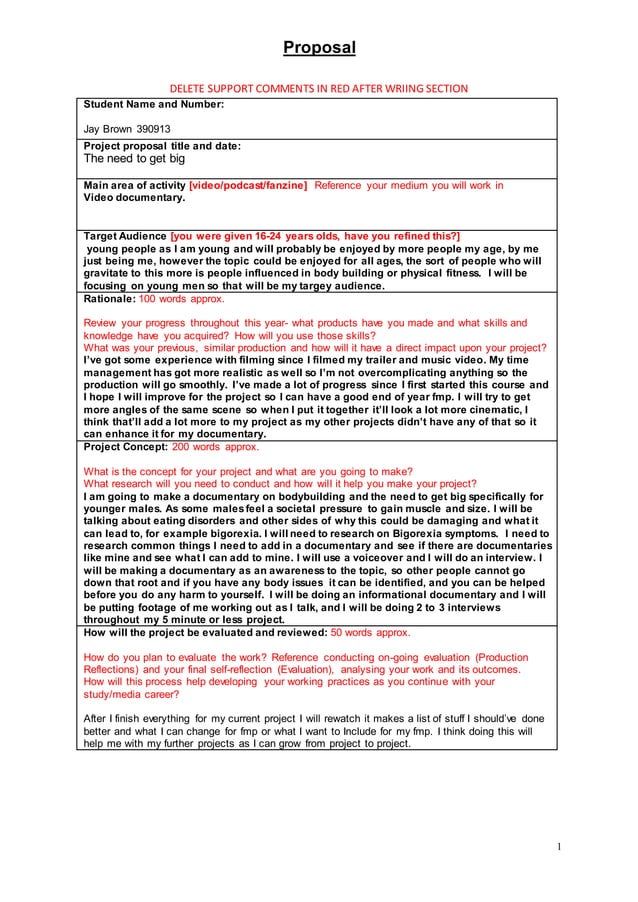 Factual proposal blank | DOCX | Documentary | Genres