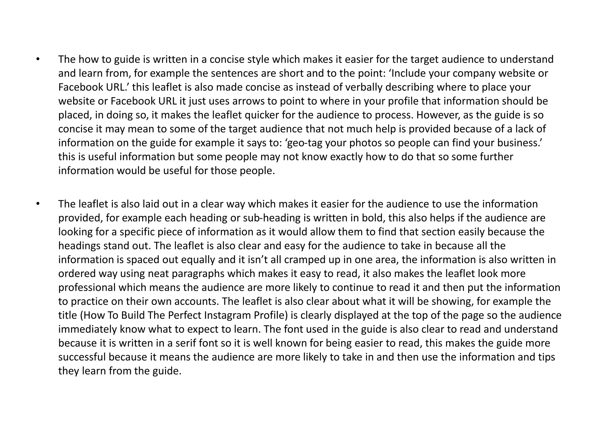 Factual writing guide analysis | PPTX