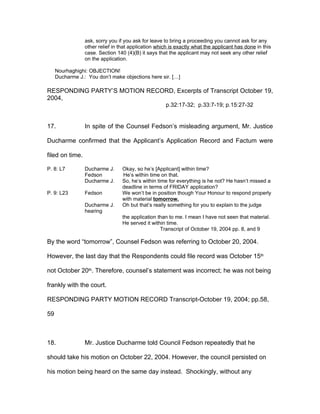 The Lord of Law: Major Nourhaghighi's Factum before the Court of Appeal ...