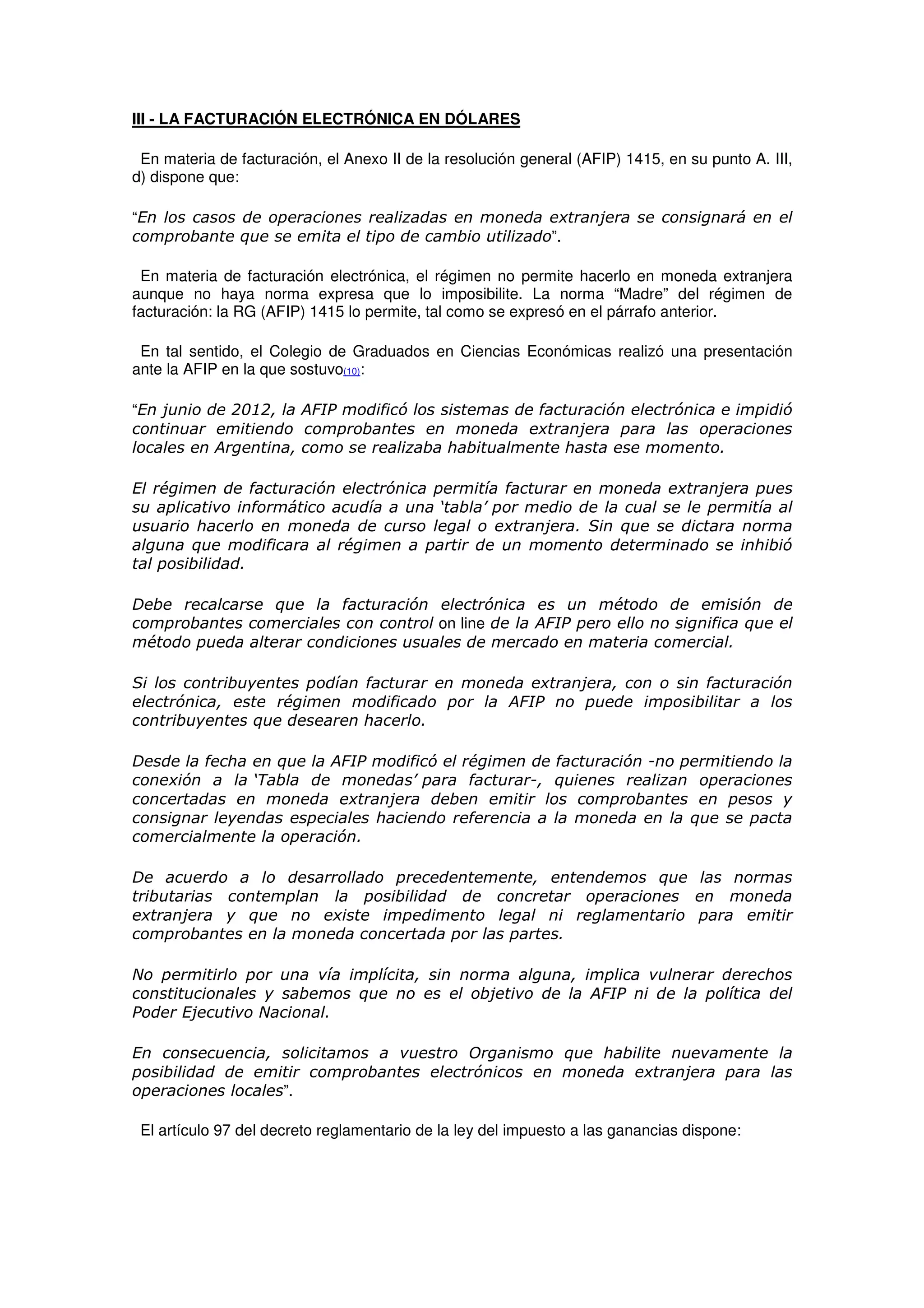 Facturación en moneda extranjera. Novedades fiscales a la luz del nuevo ...