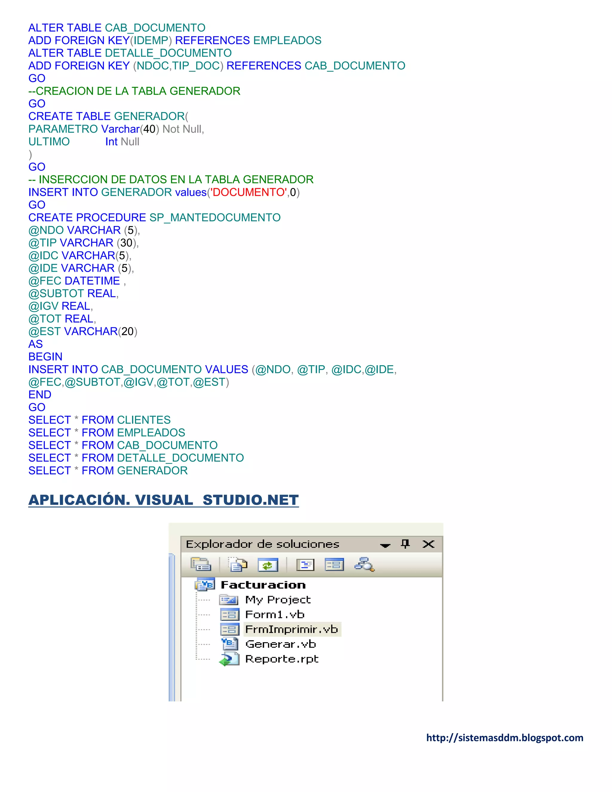 SISTEMA DE FACTURACION (Ejemplo desarrollado) | PDF