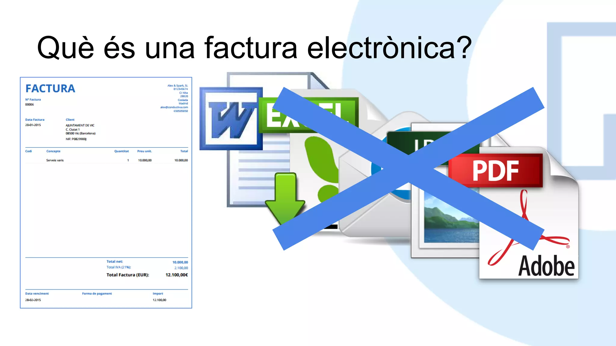 Facturae, factura electrònica i servei e fact | PPT