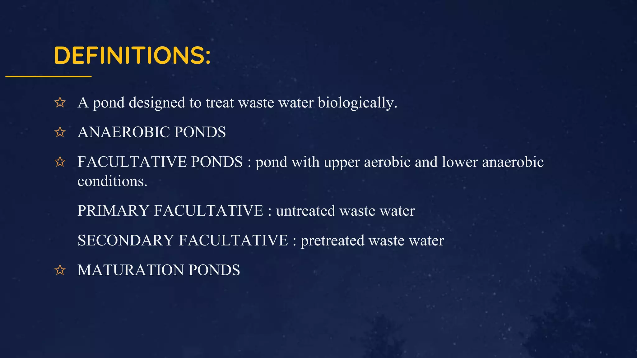 waste stabilization ponds | PPTX