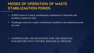 waste stabilization ponds | PPTX