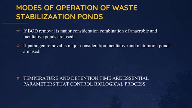 waste stabilization ponds | PPTX