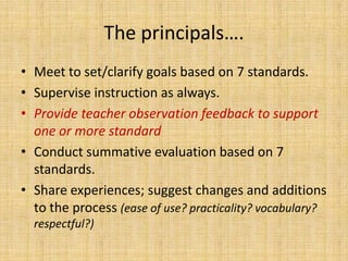 Faculty 2 copy - developing a new teacher eval process | PPT
