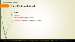 position of adverbs | PPTX