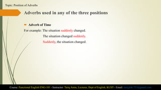 position of adverbs | PPTX