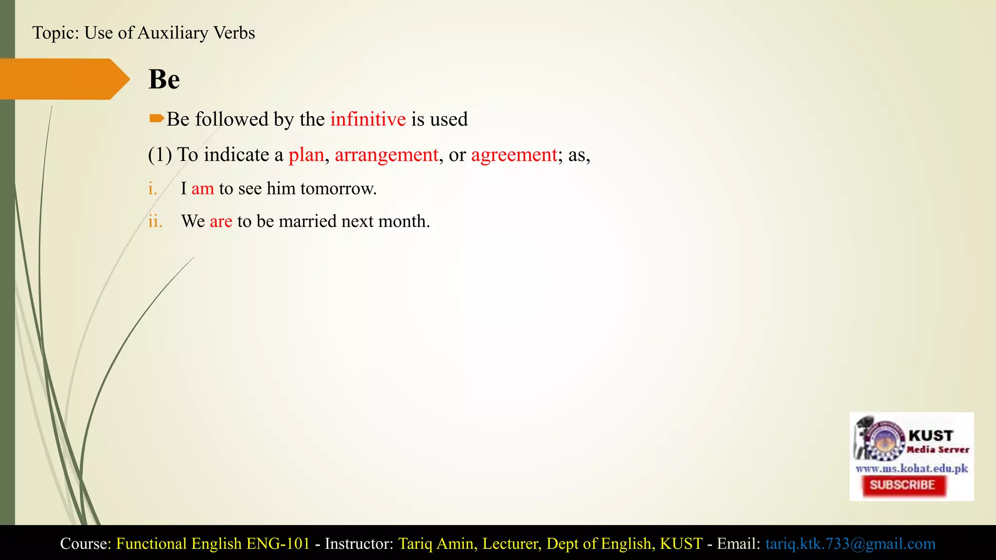 use of auiliary verbs | PPTX