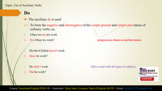 use of auiliary verbs | PPTX