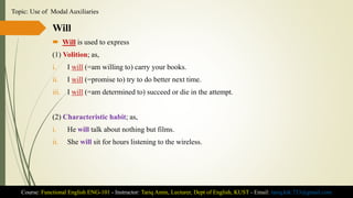 use of modal auxiliary verbs | PPTX