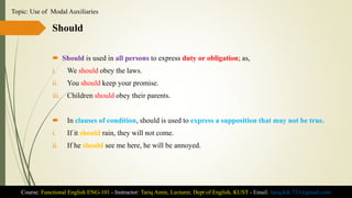use of modal auxiliary verbs | PPTX