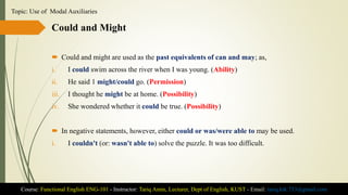 use of modal auxiliary verbs | PPTX