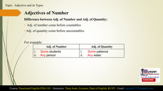 Adjective and its types | PPTX