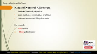 Adjective and its types | PPTX