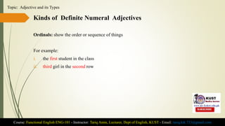 Adjective and its types | PPTX