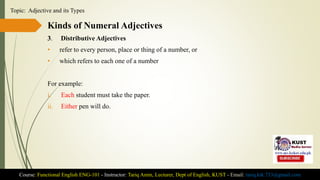 Adjective and its types | PPTX