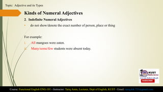 Adjective and its types | PPTX