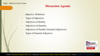 Adjective and its types | PPTX