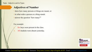 Adjective and its types | PPTX