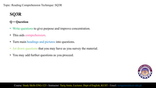 Reading Comprehension Technique: SQ3R | PPTX