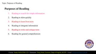 Purposes of Reading | PPTX