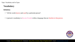 Vocabulary and Vocabulary Building | PPTX